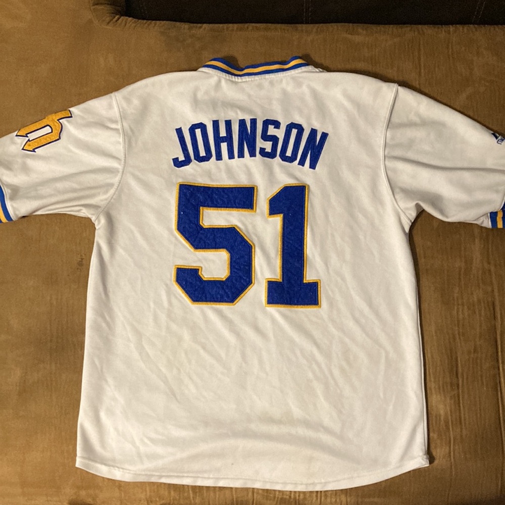 Xl Majestic Retro 1979 Mariners Jersey Randy Johnson … - Gem